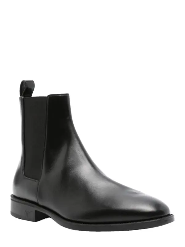 GIUSEPPE ZANOTTI Leather Chelsea Boots - Black