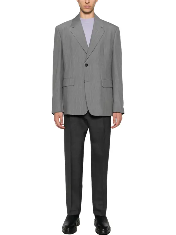LANVIN Wool Tapered Trousers - Grey
