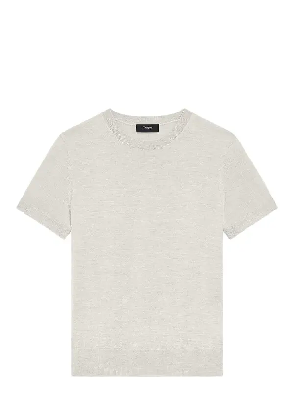 Theory Regal Merino Wool T-shirt - New Ivory