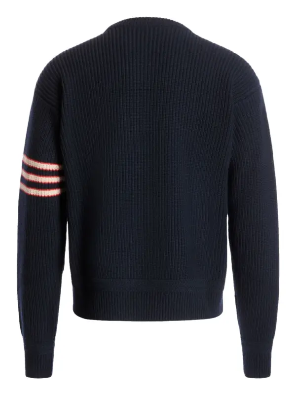 Bally Crest-logo Wool Jumper - Blue