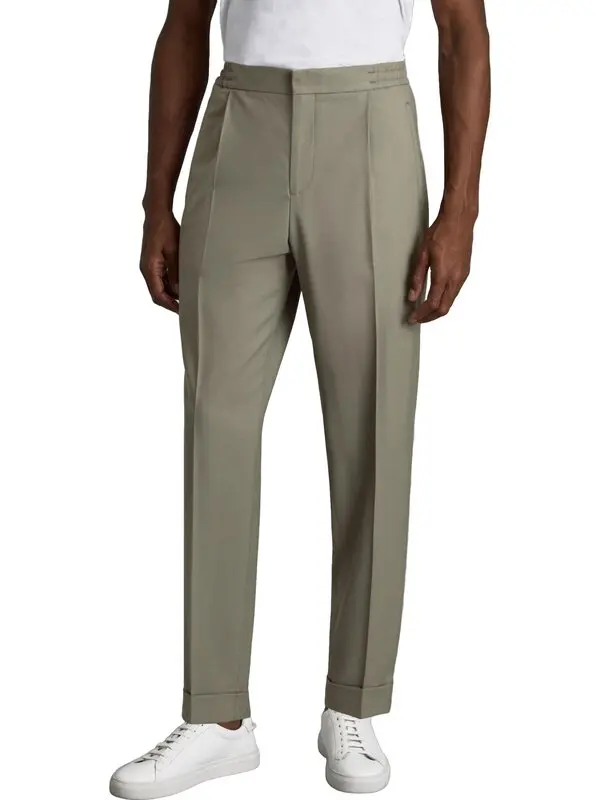 REISS Brighton Relaxed Trousers - Sage