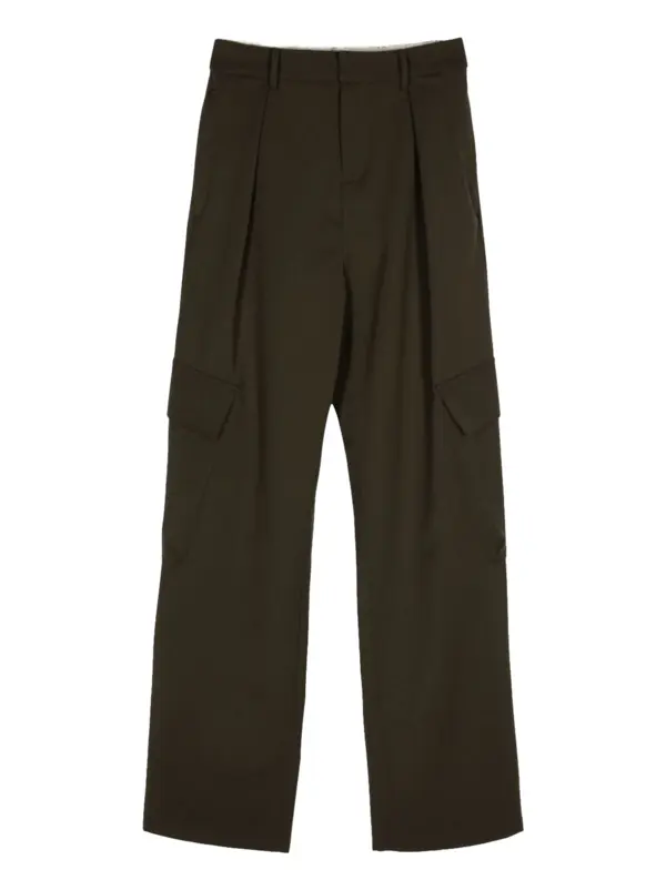 N°21 Twill Cargo Pants - Green