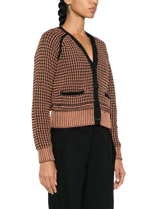 3.1 Phillip Lim Bi-color Cropped Cardigan - Orange