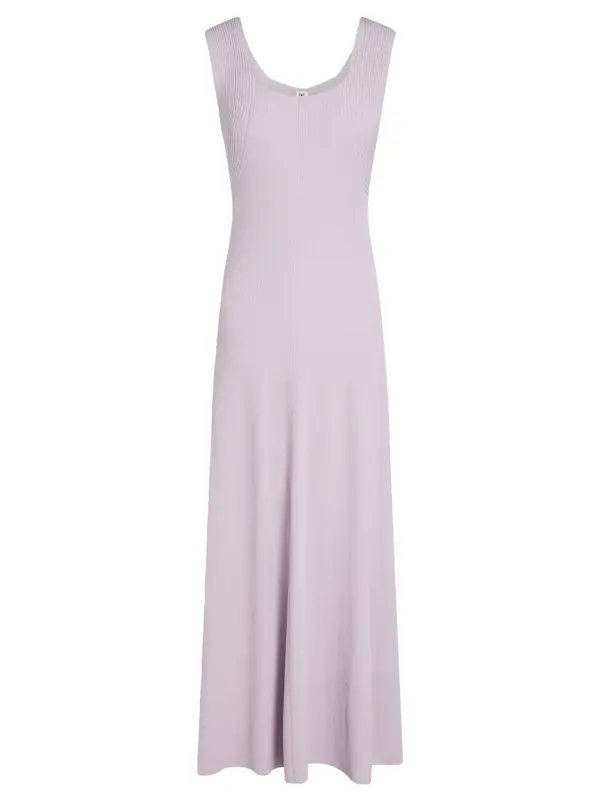 BY MALENE BIRGER Lilo Ribbed-knit Midi Dress - Lilac