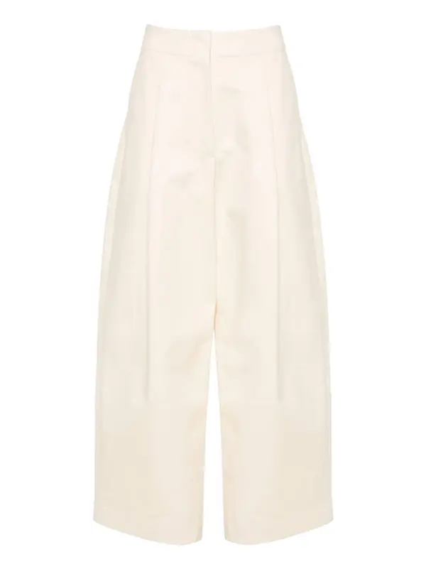 Studio Nicholson Dordoni Wide Leg Cropped Trousers - Neutrals