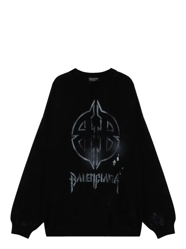 Balenciaga Cotton-blend Jumper - Black