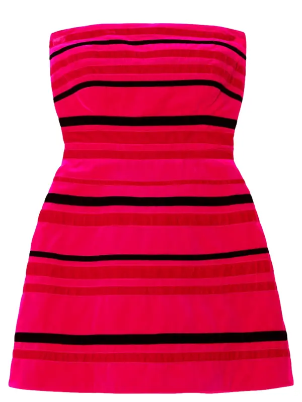 MOLLY GODDARD Dawn Strapless Mini Dress - Fuchsia