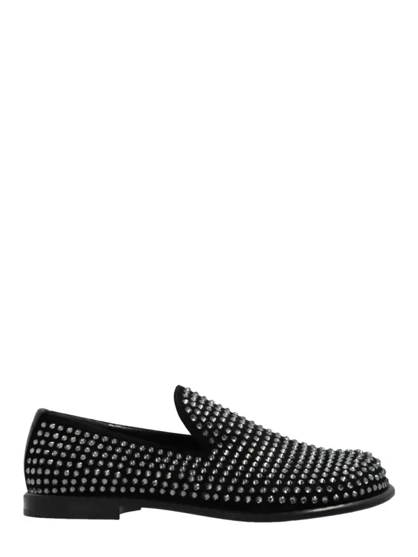 JW Anderson Crystal-embellished Loafers - Black