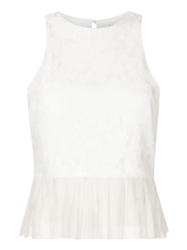 LETHICIA BRONSTEIN Ruffle Lace Blouse - Pink