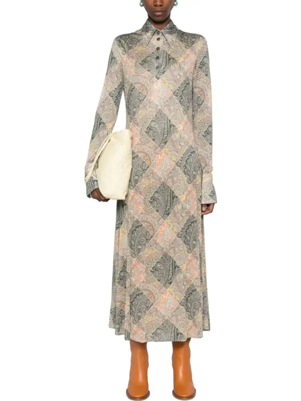 Etro Paisley-print Maxi Dress - Neutrals