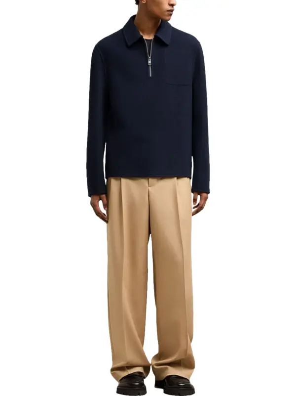 Ami Wool-cashmere Blend Jacket - Blue