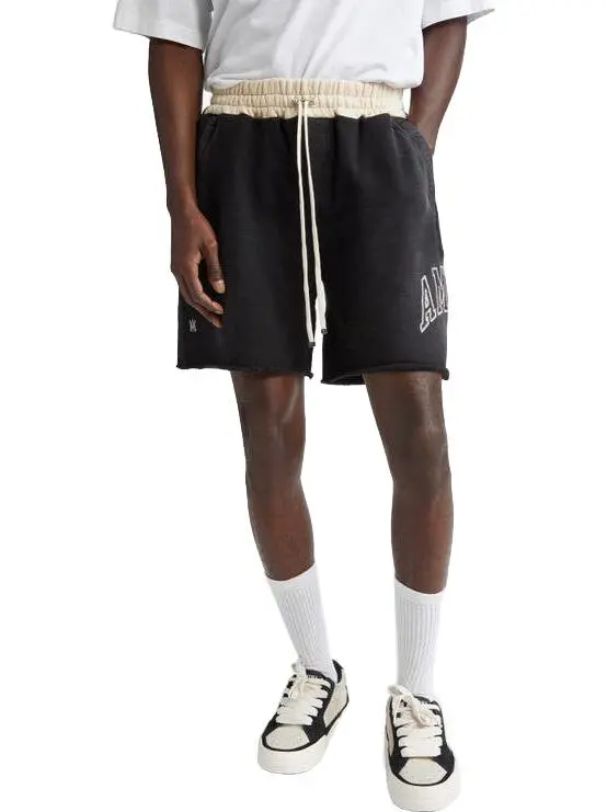 Amiri Collegiate Cotton Fleece Shorts - Black