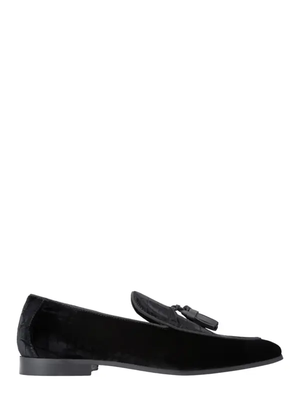 Kurt Geiger Velvet Henry Loafers - Black