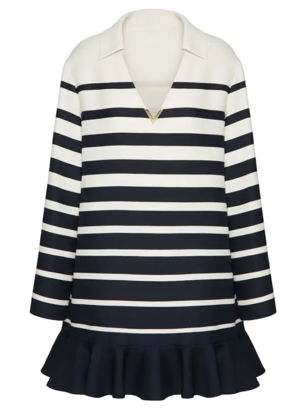 Valentino Garavani Striped Mini Dress - Black