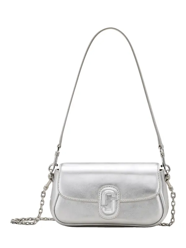 Marc Jacobs Metallic Leather Clover Shoulder Bag - Silver