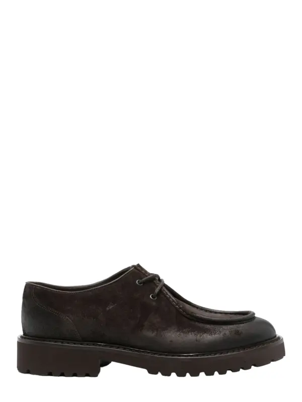DOUCAL'S Distressed Derby Shoes - Brown