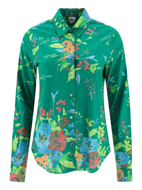 Aspesi Floral-print Shirt - Green