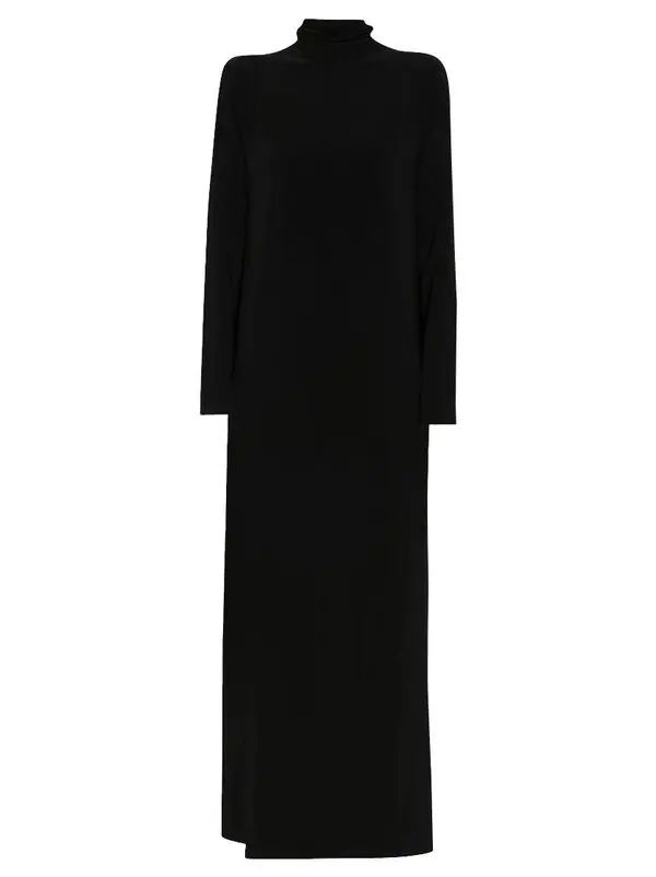 Norma Kamali Mock-neck Gown - Black