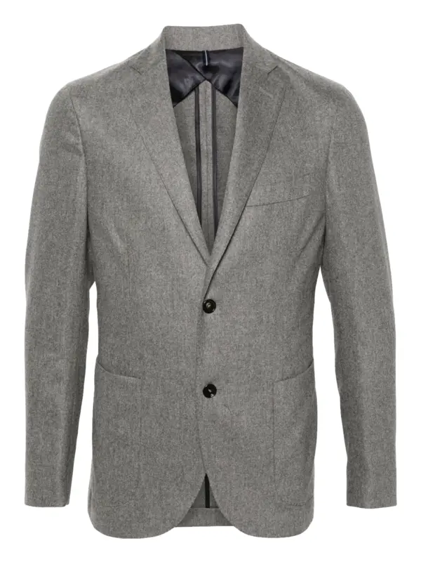 Incotex Wool-cashmere Flannel Jacket - Grey