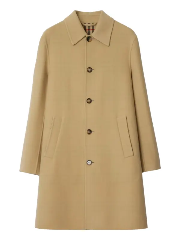 Burberry Wool Car Coat - Neutrals