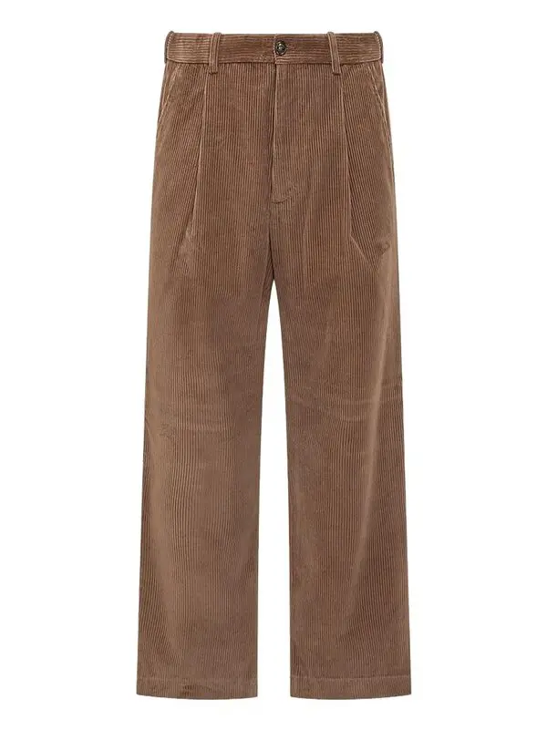 Moncler Velvet Wide Leg Pants - Brown