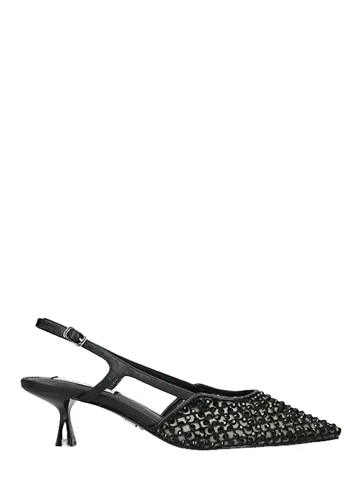 Steve Madden Legaci Rhinestone-embellished Slingbacks - Black