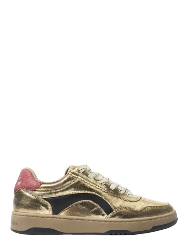 Bimba Y Lola Leather Sneakers - Gold