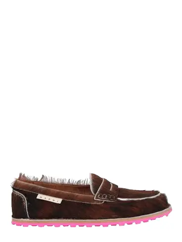 Marni Leather Penny Loafers - Brown