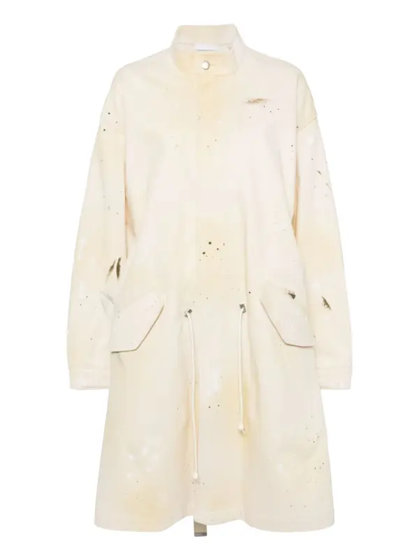 Helmut Lang Spray-painted-effect Coat - Neutrals