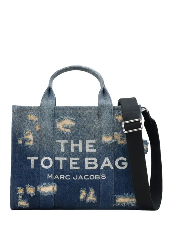 Marc Jacobs Denim Medium Rip And Repair Tote Bag - Blue