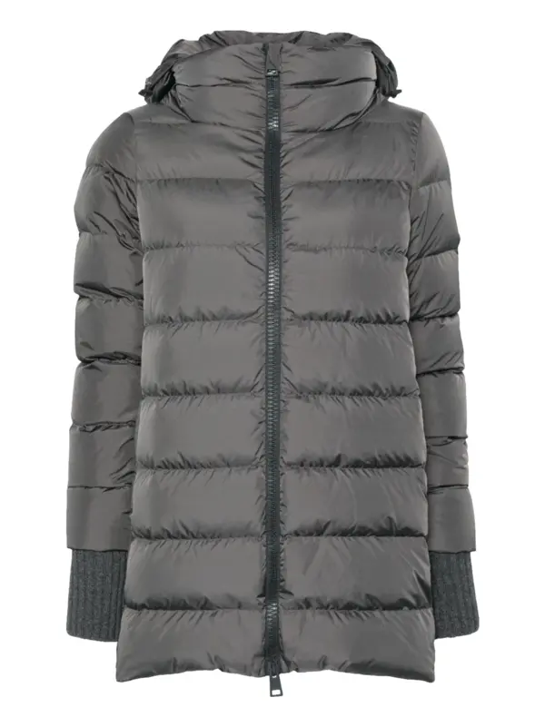 Herno Padded Hooded Coat - Grey