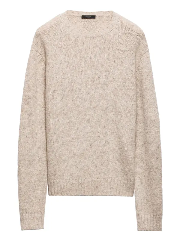 Prada Crew-neck Cashmere Jumper - Neutrals