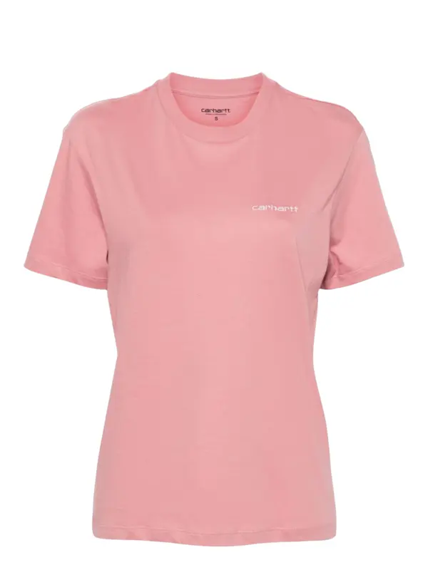 Carhartt Work In Progress Script Embroidery T-shirt - Pink
