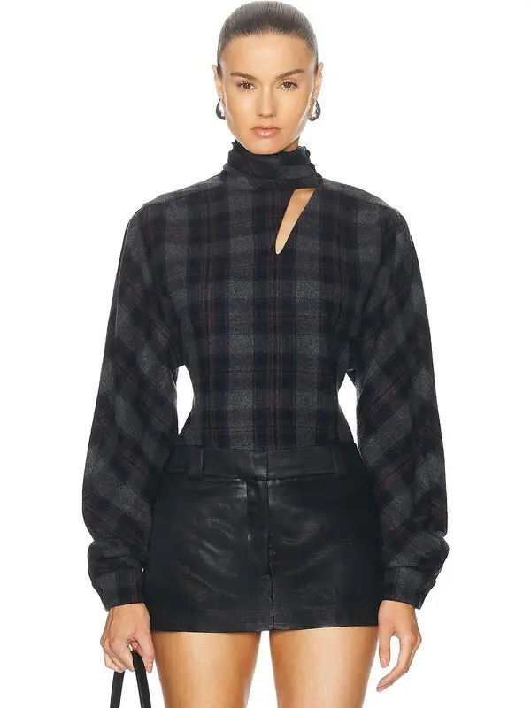 EZR Turtleneck Top - Wish Plaid