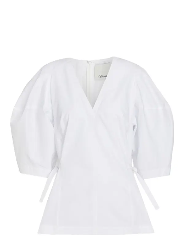 3.1 Phillip Lim Cotton-blend Poplin Top - White