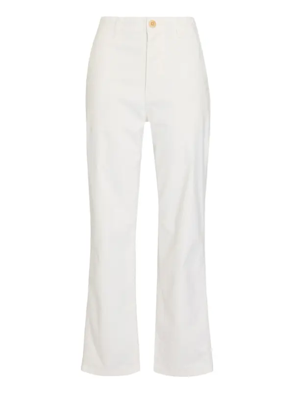 ALEX MILL Nellie Straight-leg Cotton-blend Twill Pants - White