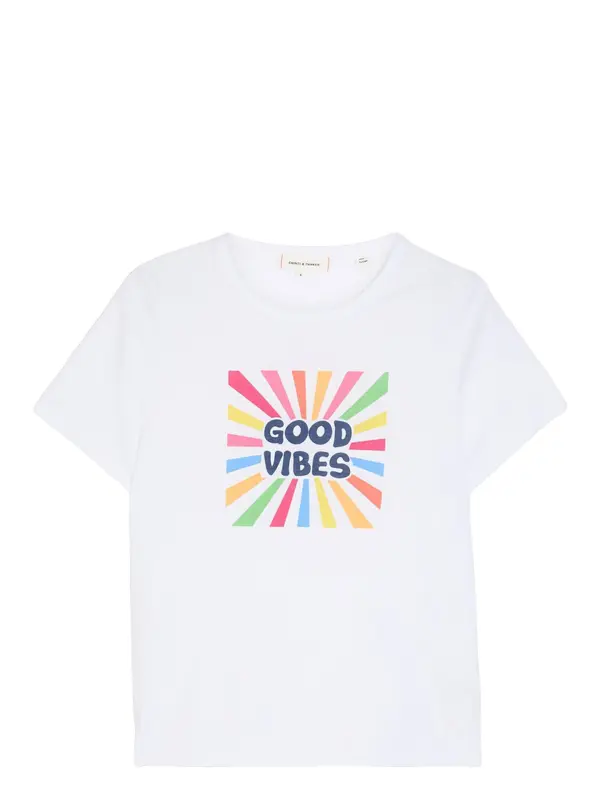 Chinti & Parker Printed Cotton-jersey T-shirt - White