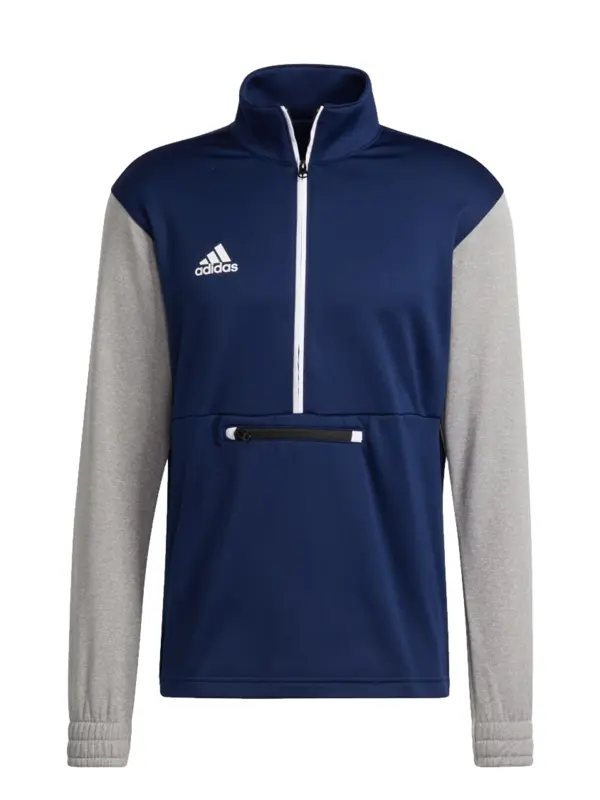 Adidas Team Issue Half-zip Sweatshirt - Team Navy / Medium Grey Heather / White