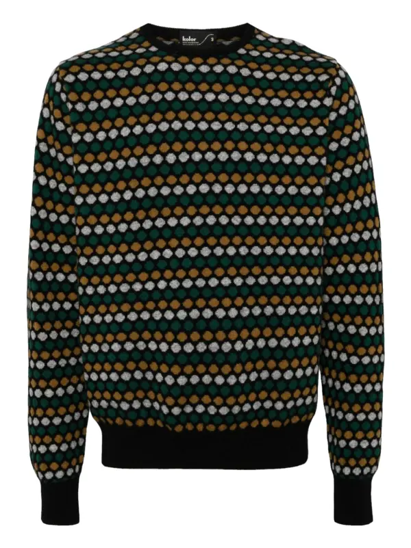 Kolor Polka-dot Pattern Jumper - Black