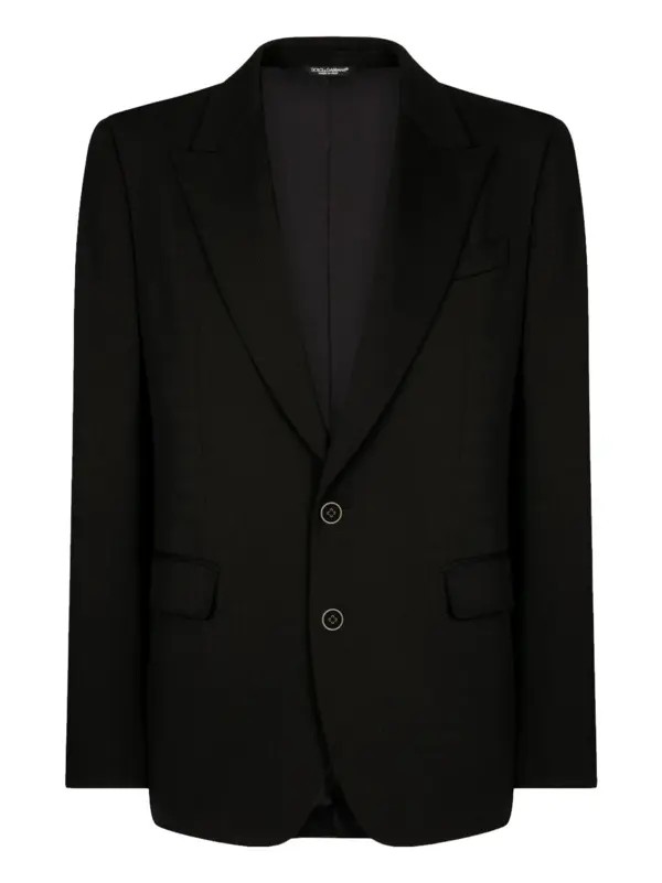 Dolce & Gabbana Peak Lapel Single-breasted Jacket - Black