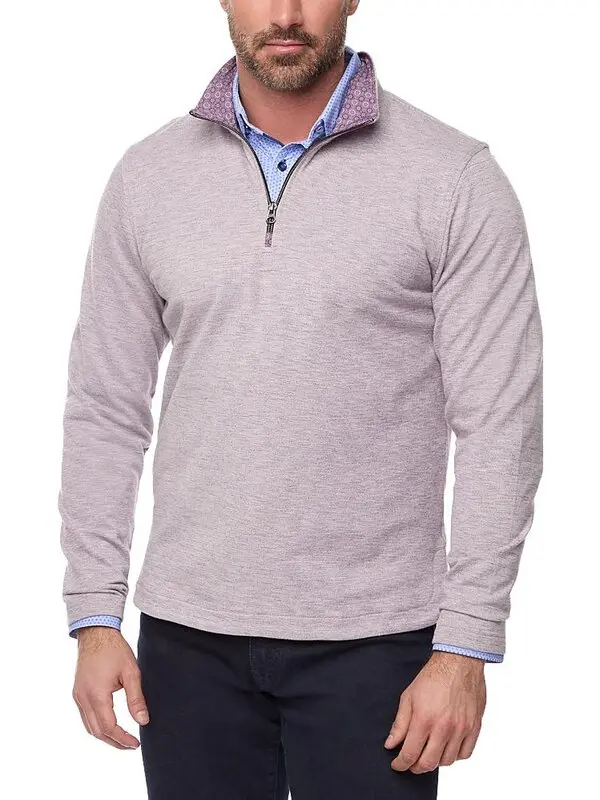 Robert Graham Quarter Zip Sweater - Purple