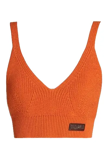 Dsquared2 Wool Crop Top - Orange
