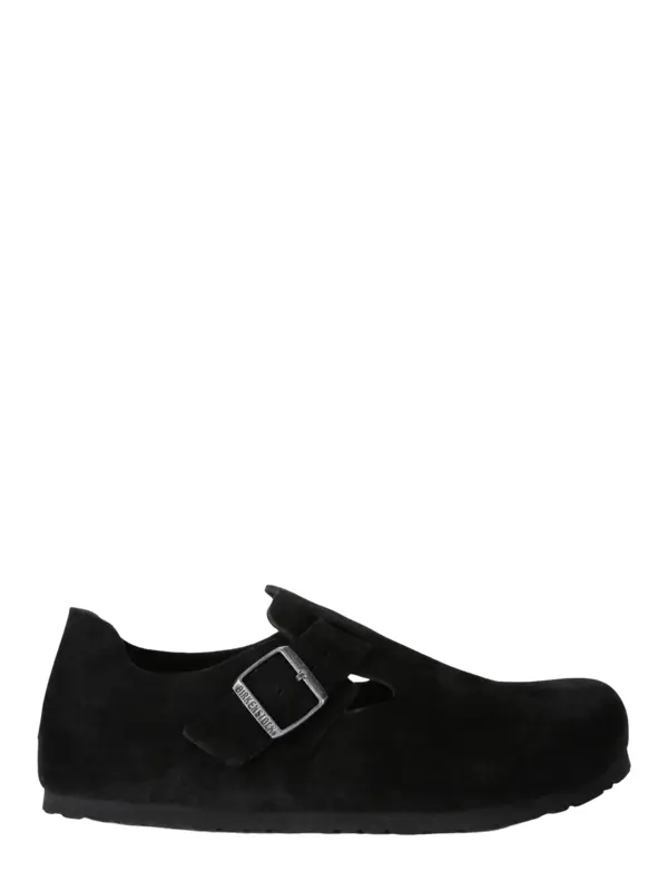 BIRKENSTOCK Suede London Clogs - Black
