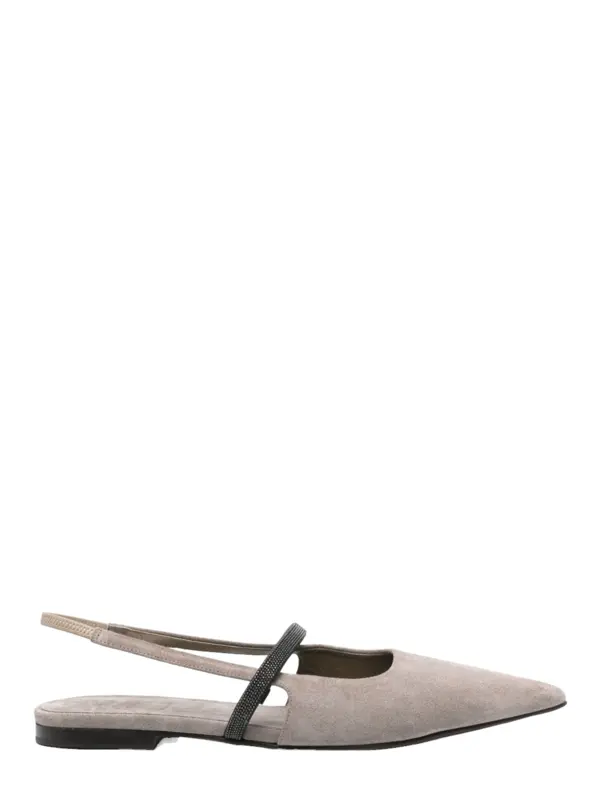 Brunello Cucinelli Slingback Ballerinas - Grey