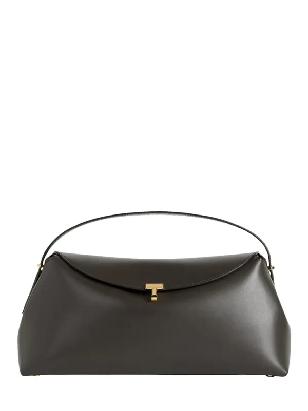 TOTÊME T-lock Napa Leather Top-handle Bag - Bark