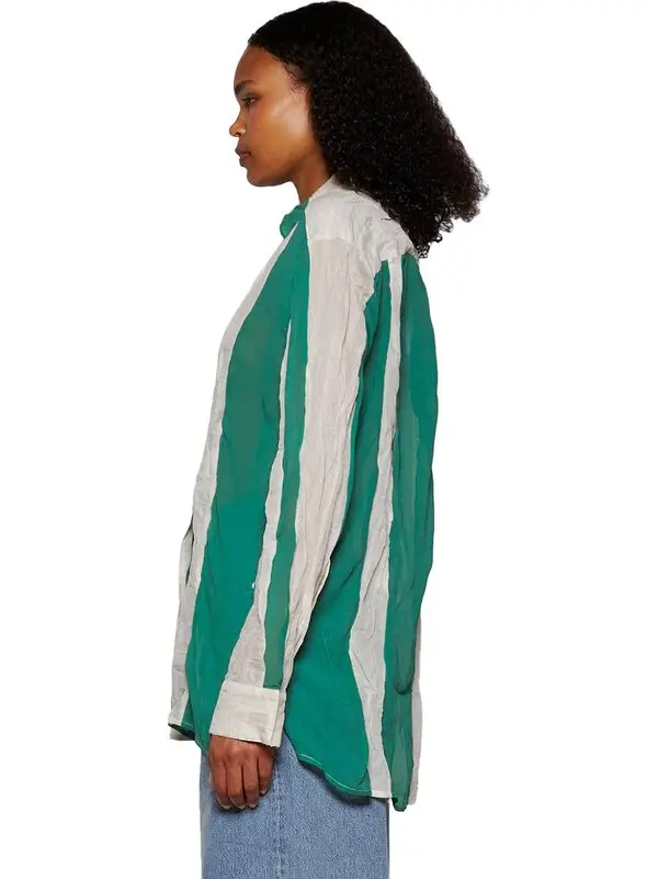 Christopher Esber Spliced Silk Shirt - Cactus Cloud