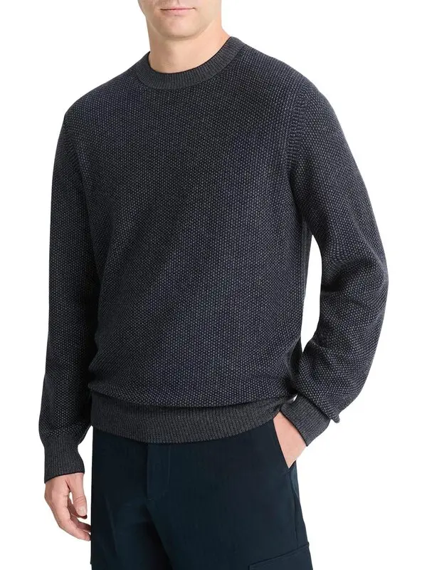 Vince Geometric Jacquard Sweater - Coastalmed H Grey