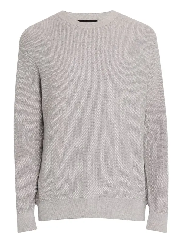 Vince Geometric Jacquard Sweater - H Grey/classic Cream