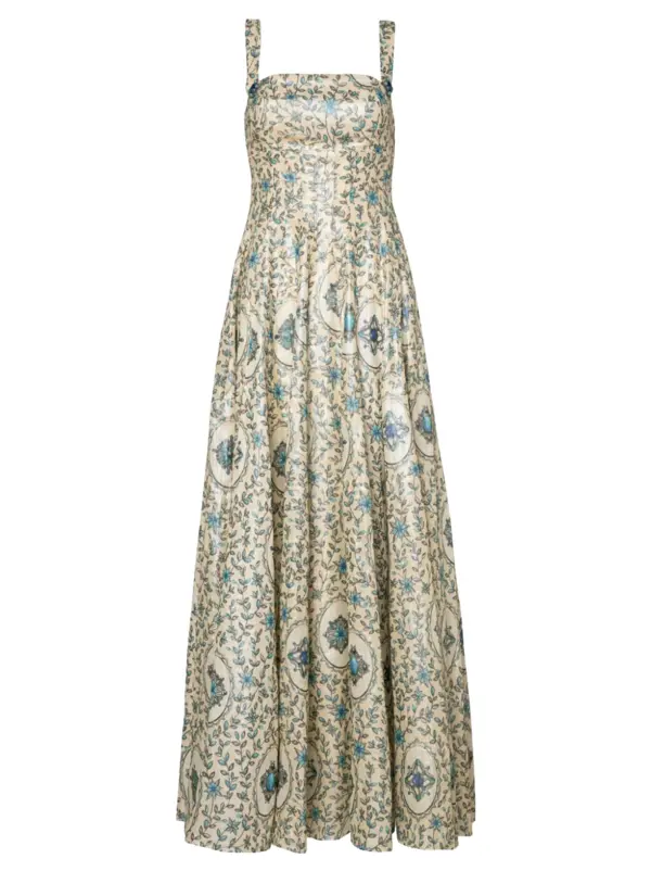 Agua Bendita Aguamarina Platero Maxi Dress - Neutrals