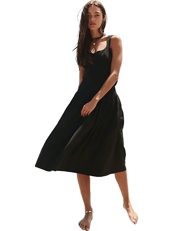Free People Best In Bows Midi - Black